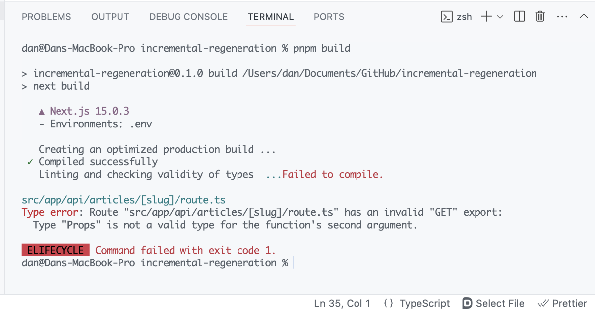 How to fix Next.js 15 route export type errors | Dan Edwards